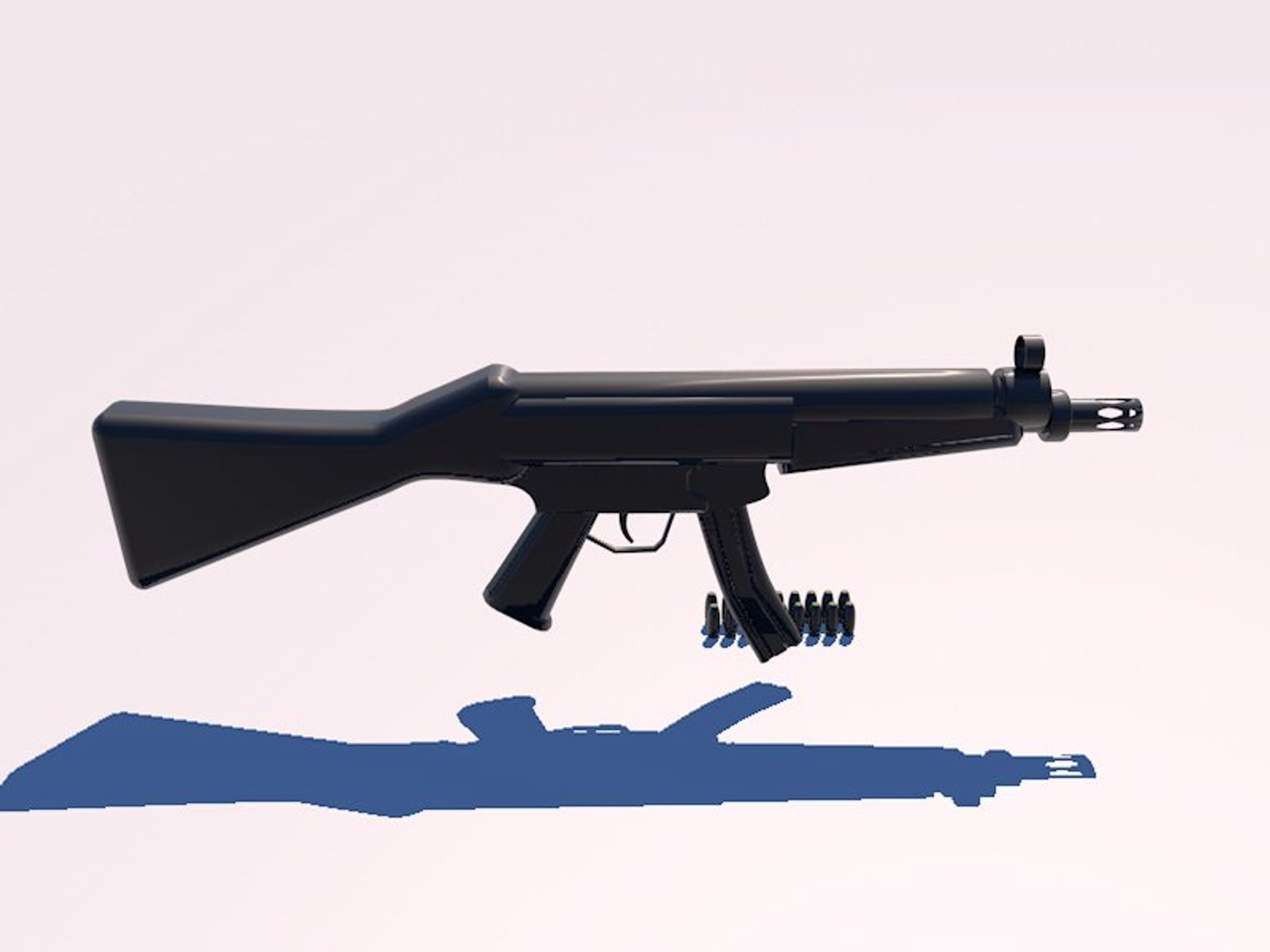 3d Model Of Mp5 Submachine Gun
