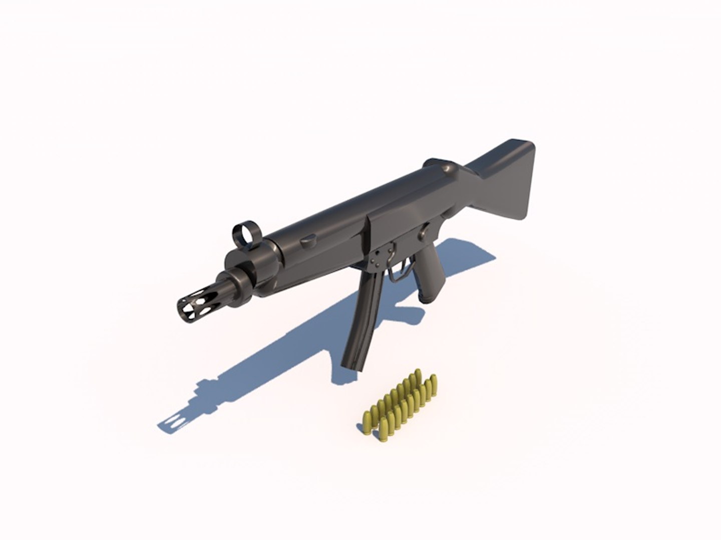 3d Model Of Mp5 Submachine Gun