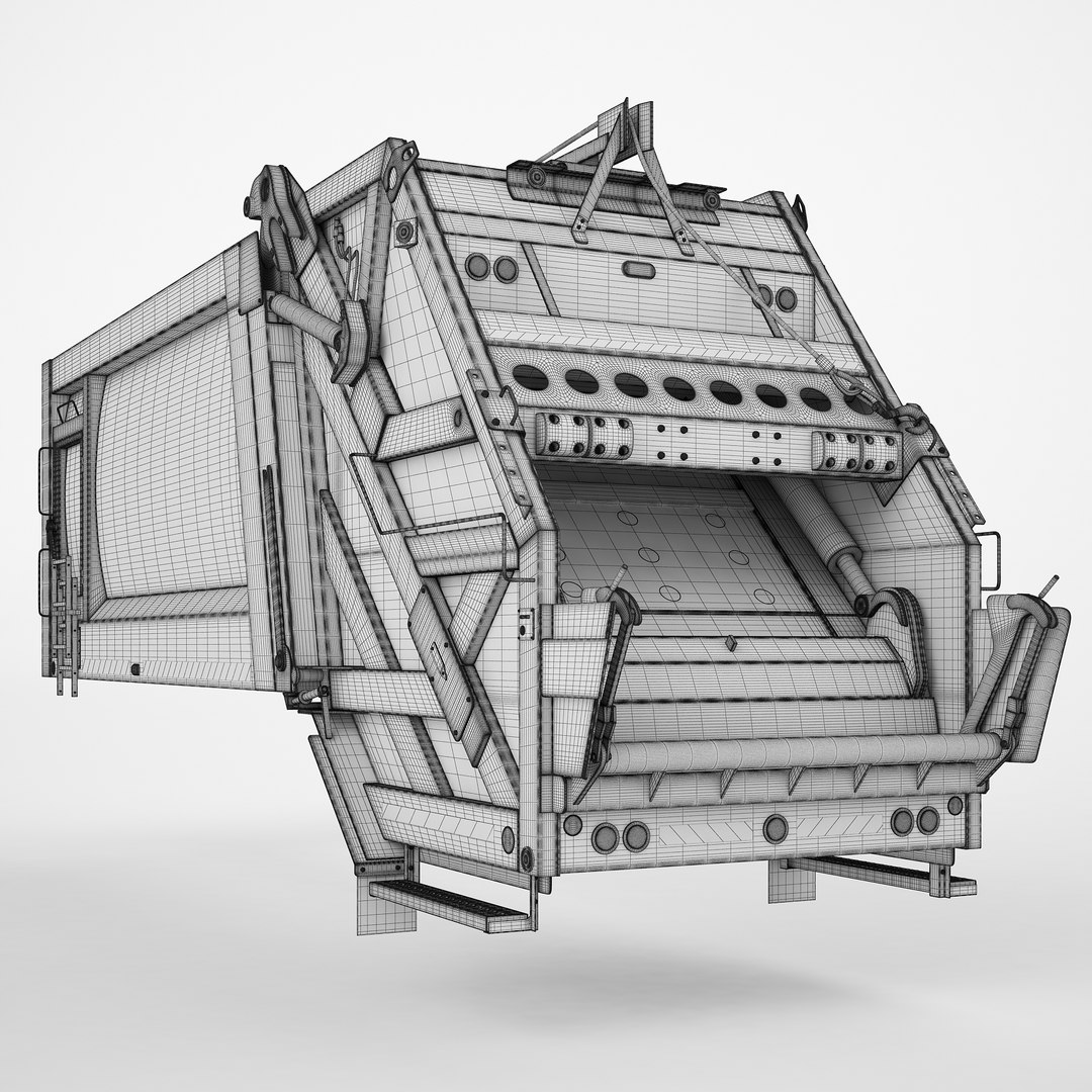 Garbage Truck Cabin 03 3D Model - TurboSquid 1810391