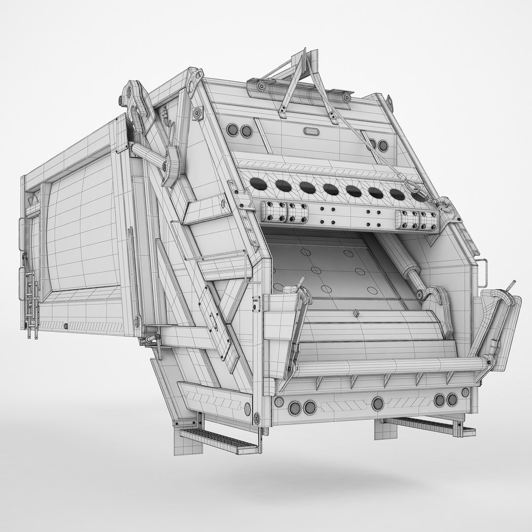 Garbage Truck Cabin 03 3D Model - TurboSquid 1810391