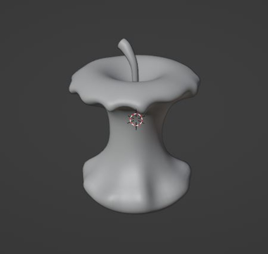 A Cartoon Eaten Apple 3D Model - TurboSquid 2122338