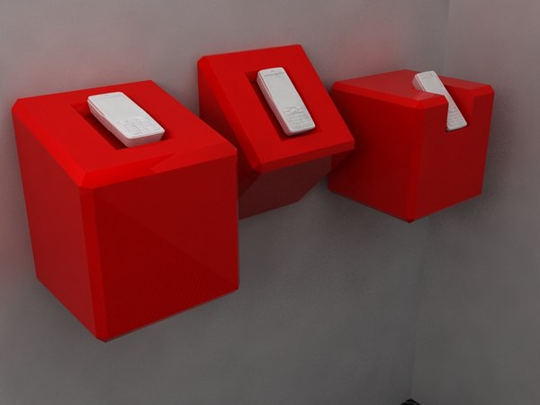3d mobile phone display wall