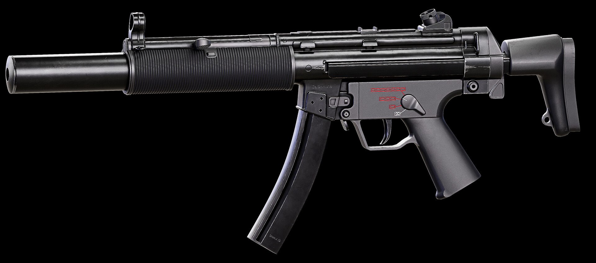MP5 Silenced 3D Model - TurboSquid 2207183