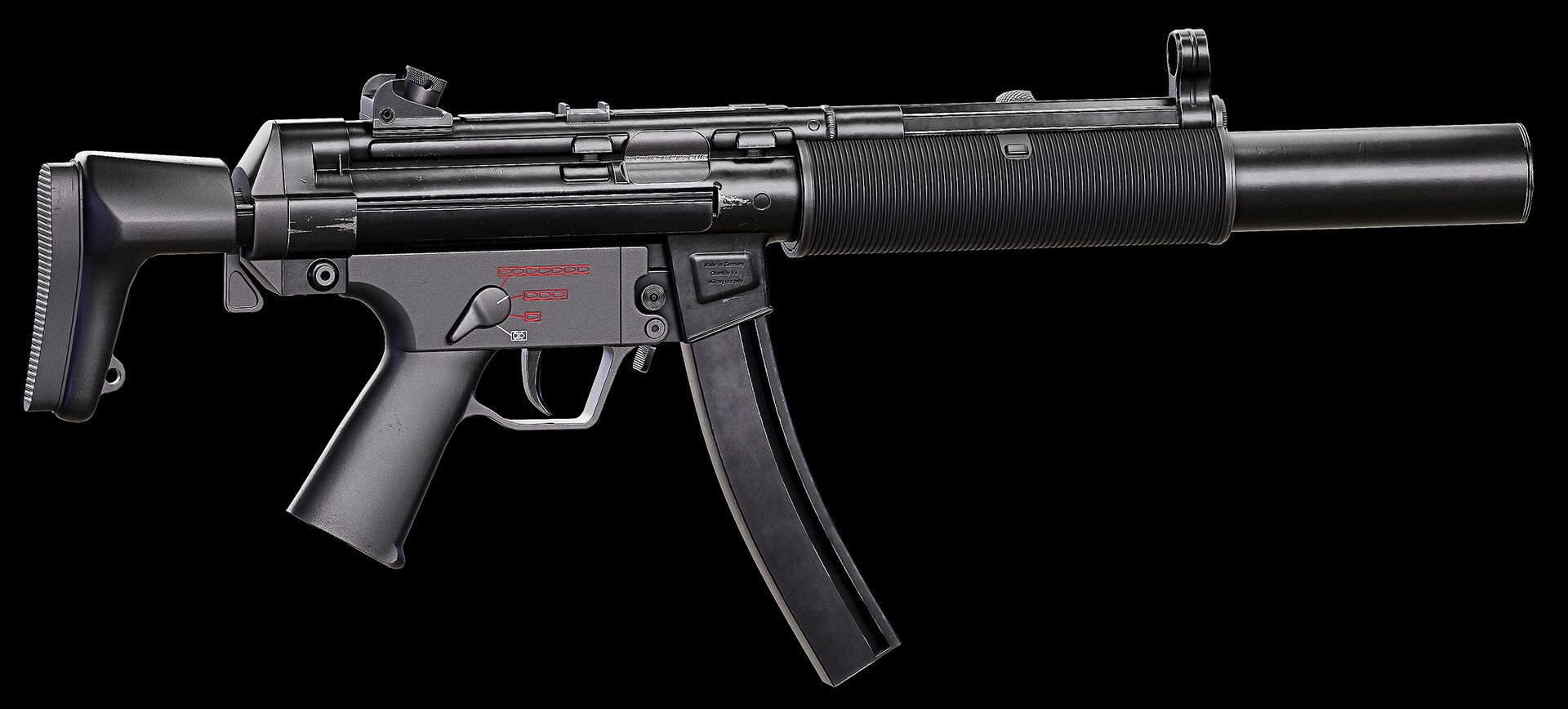 MP5 Silenced 3D Model - TurboSquid 2207183