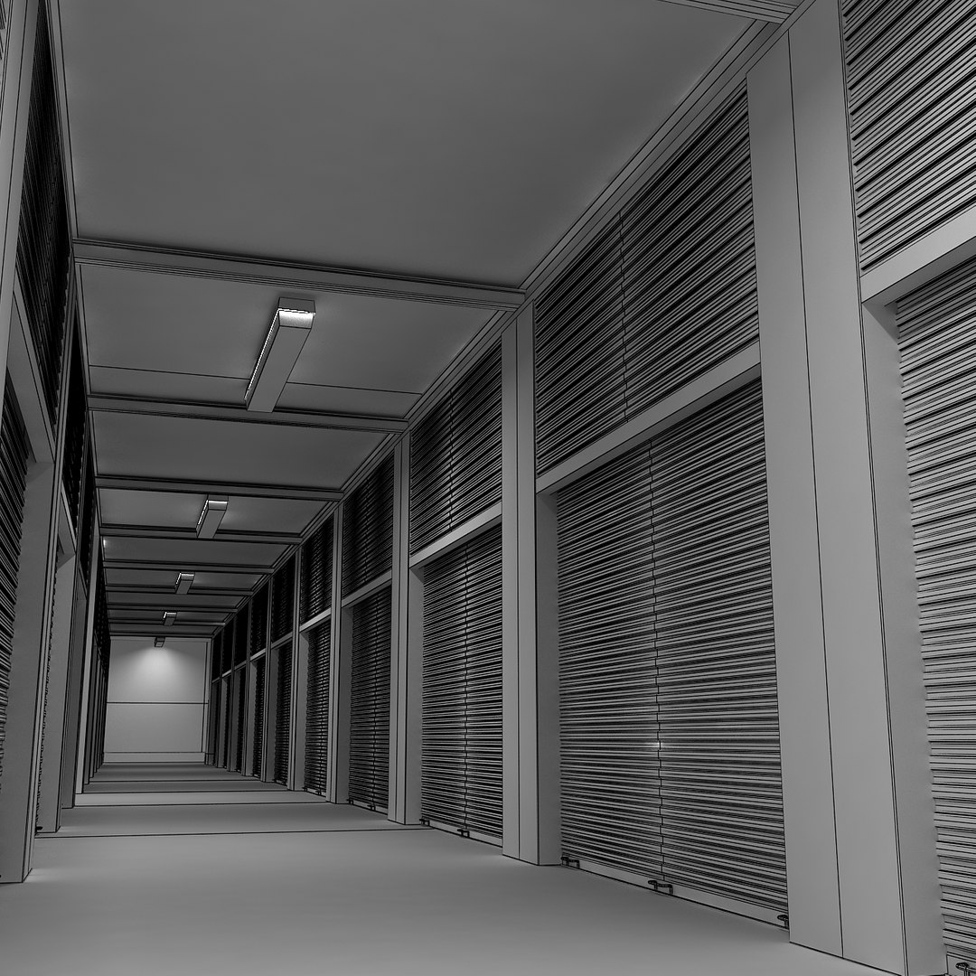 3d Model Of Self Storage Unit