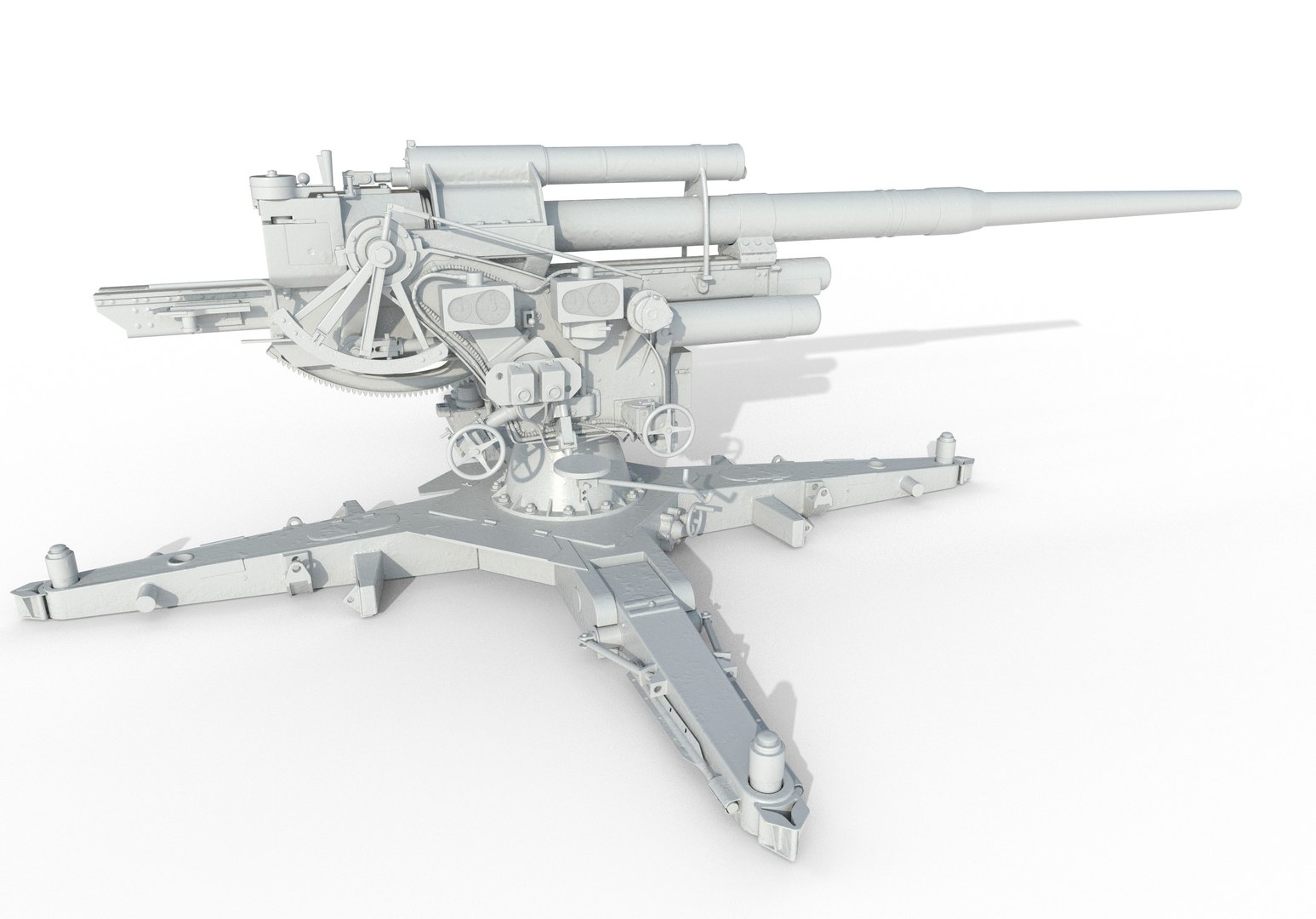 8 Cm Flak 36 With Flak Rohr 18 Barrel 3D Model - TurboSquid 2089204
