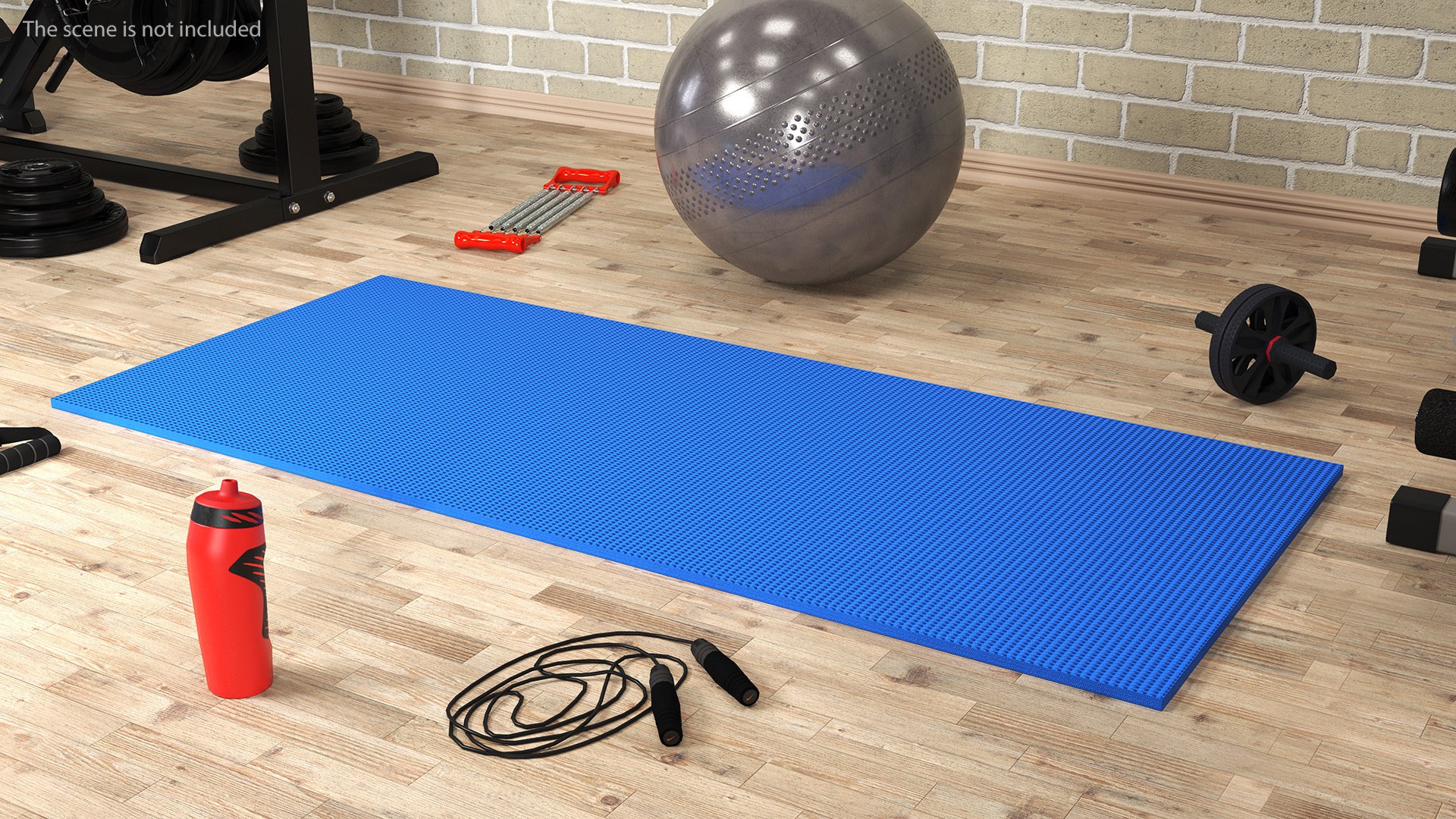 3D Blue Yoga Mat Model - TurboSquid 2141468