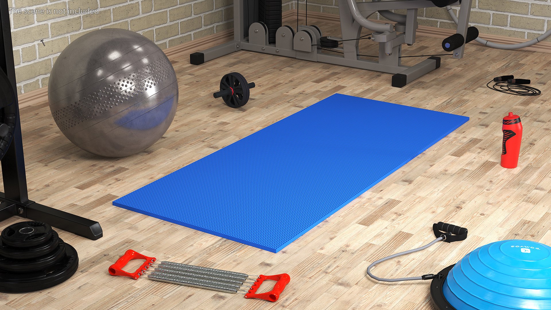 3D Blue Yoga Mat Model - TurboSquid 2141468
