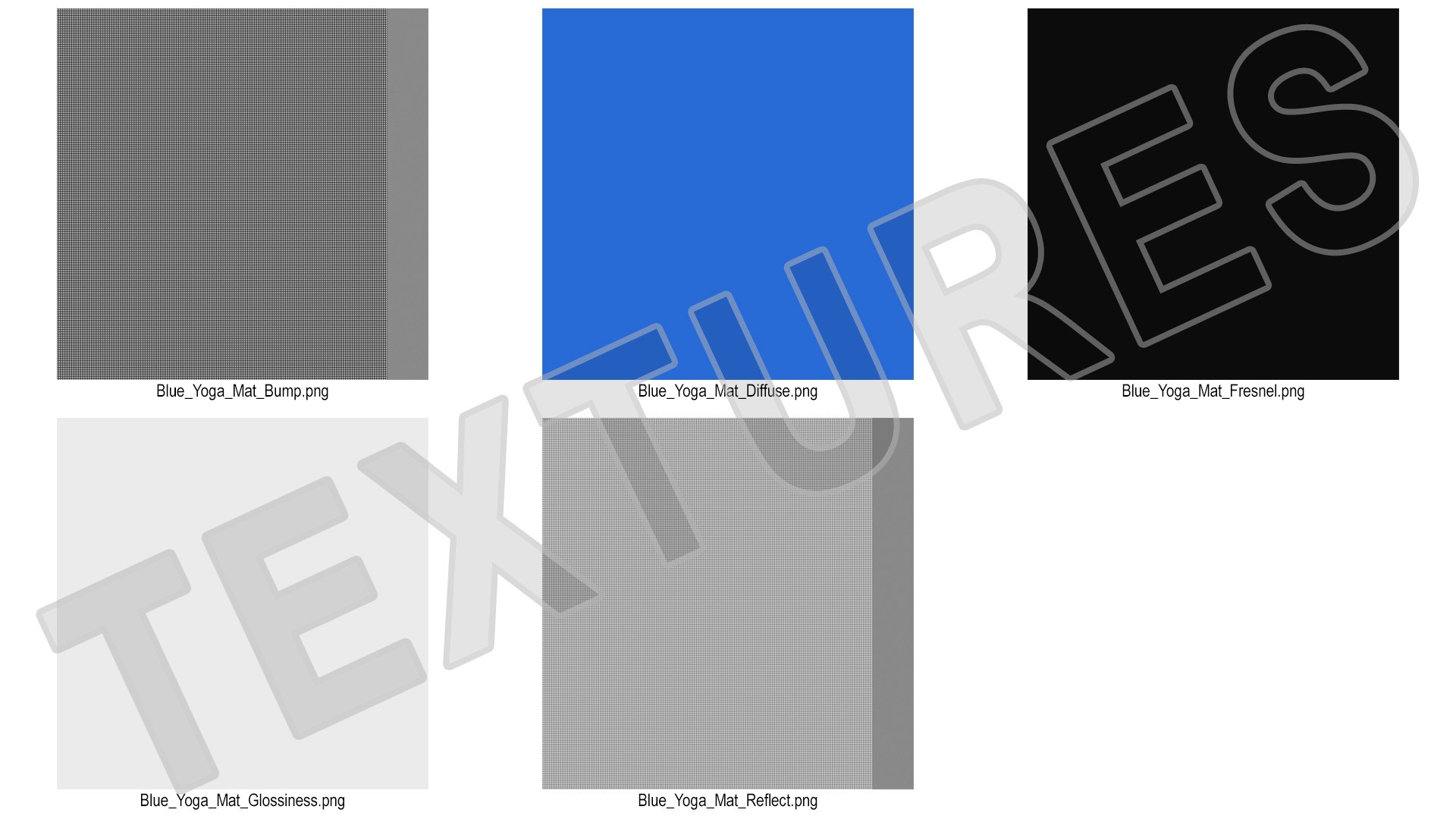 3D Blue Yoga Mat Model - TurboSquid 2141468