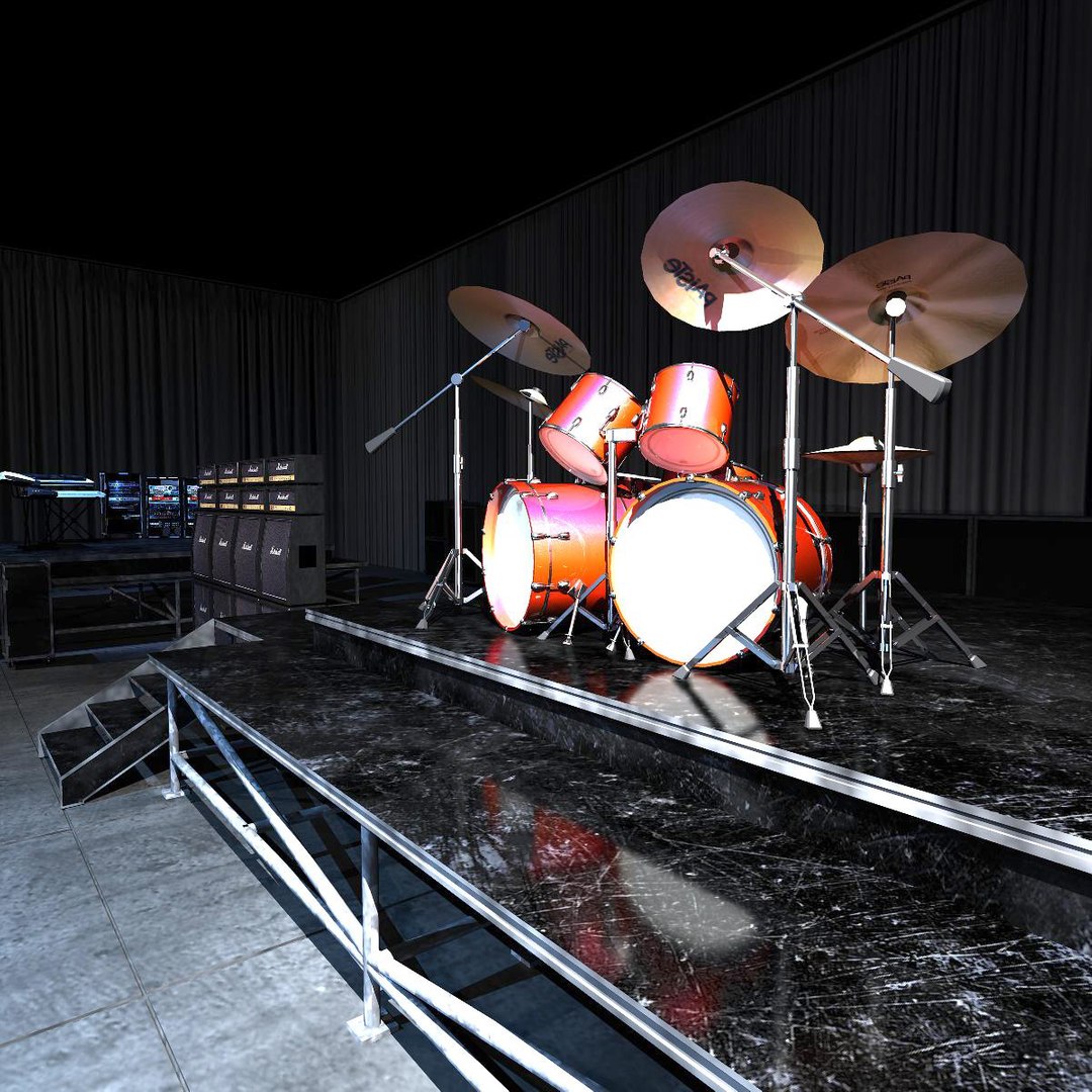 3d Model Live Band Set