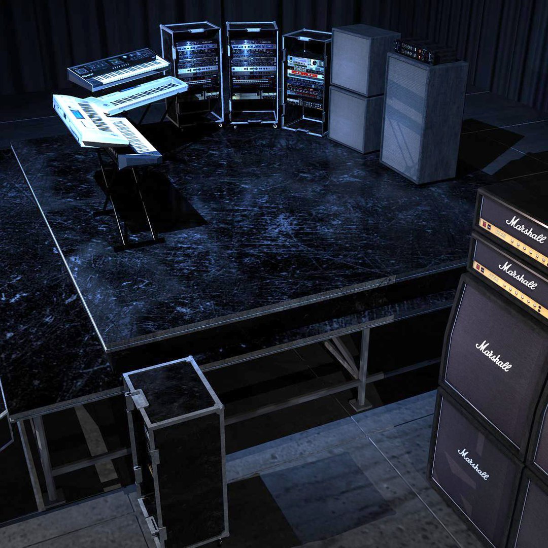 3d Model Live Band Set