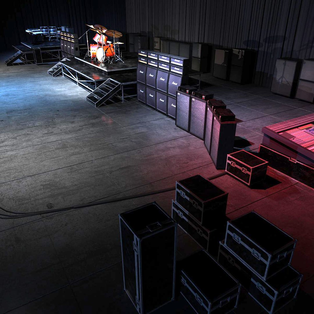 3d Model Live Band Set