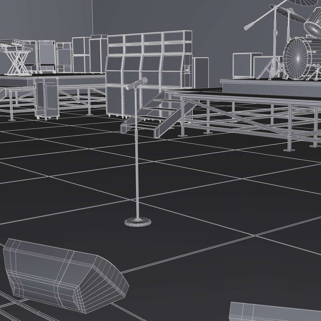 3d Model Live Band Set