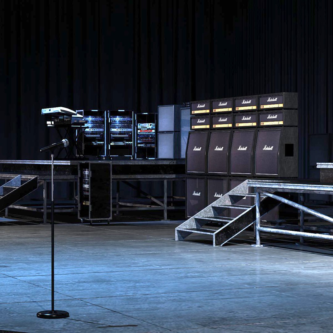 3d Model Live Band Set