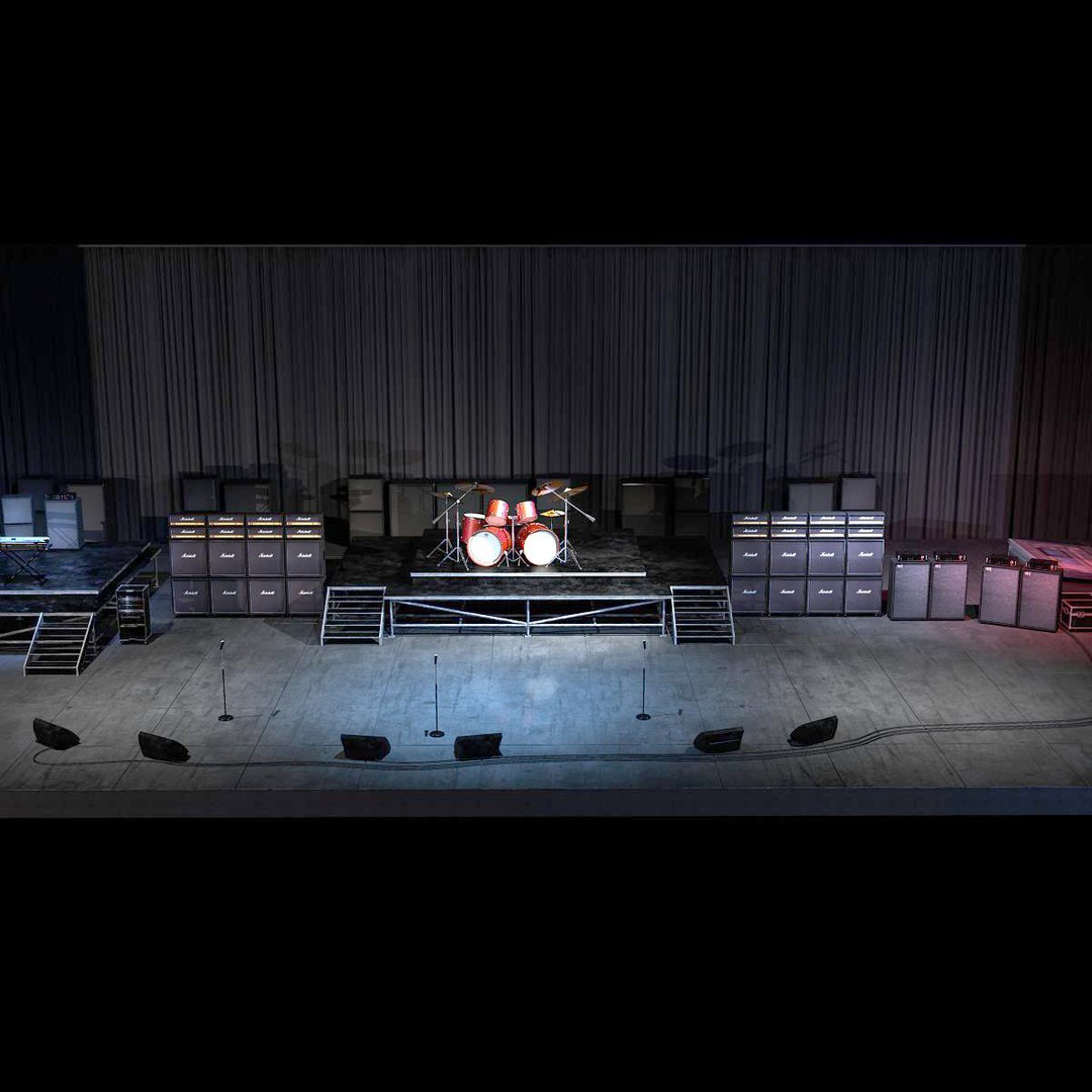 3d Model Live Band Set