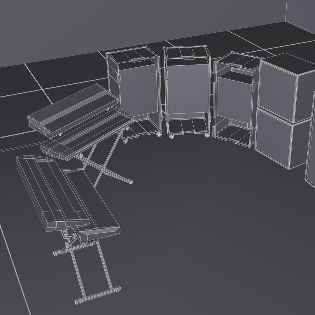 3d Model Live Band Set
