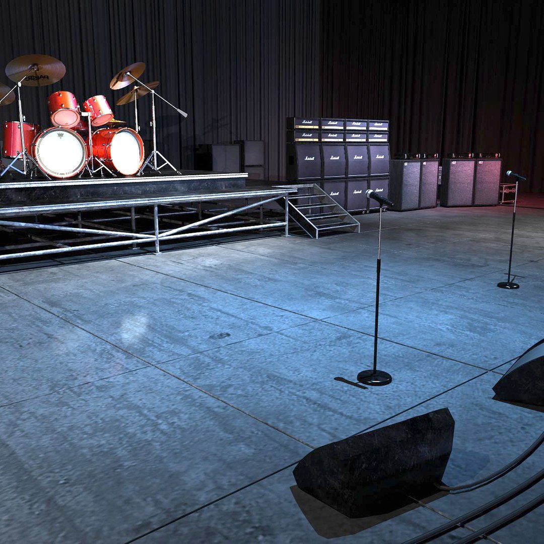 3d Model Live Band Set