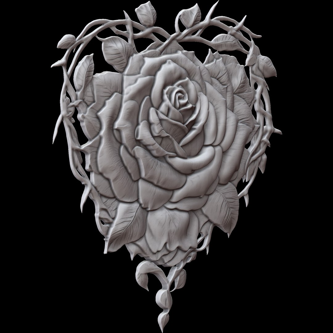 DECORATIVE ROSE RELIEF 3D PRINT MODEL 3D Model - TurboSquid 2294169