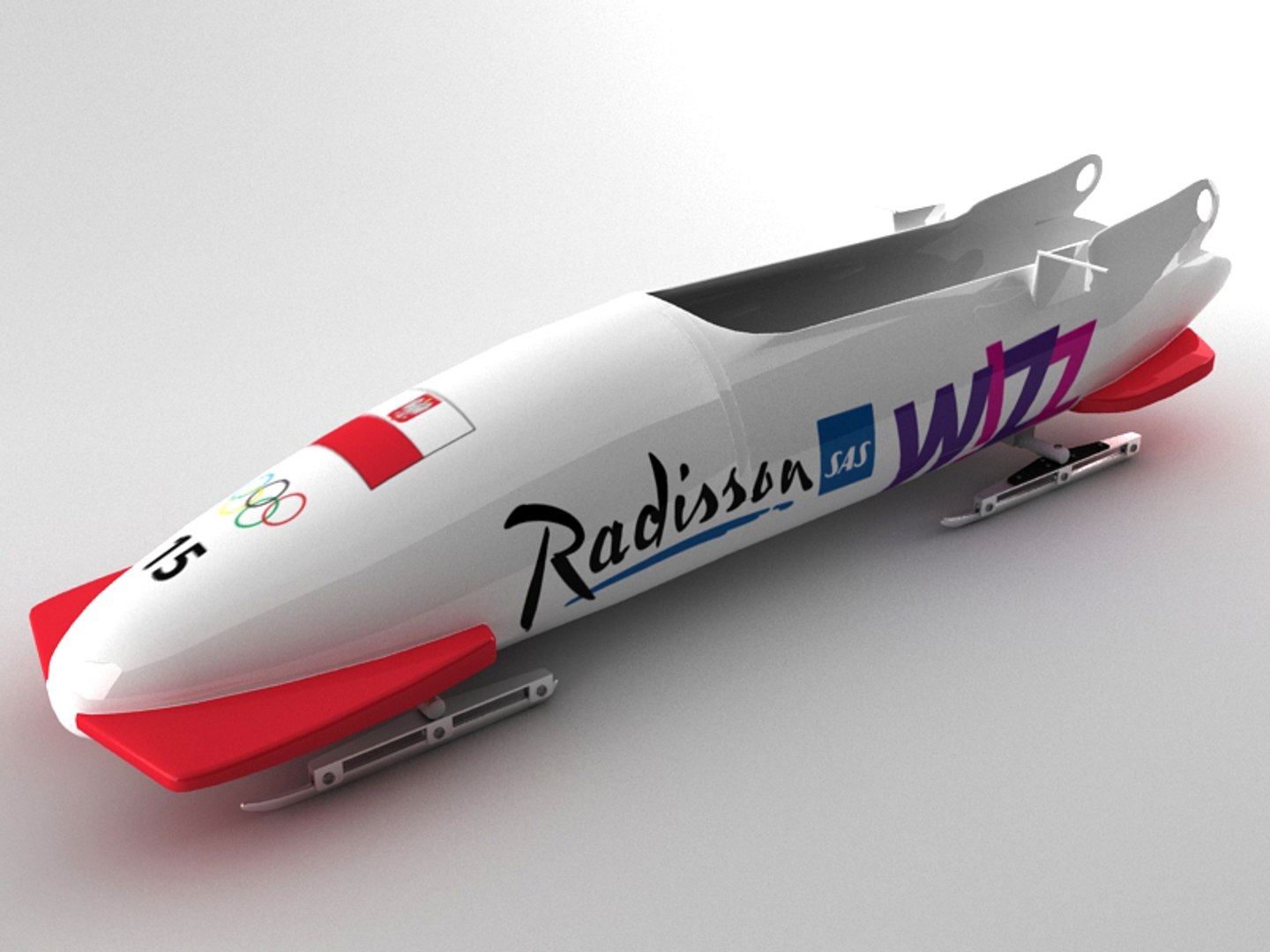 Bobsleigh Sled 4 Places 3d 3ds