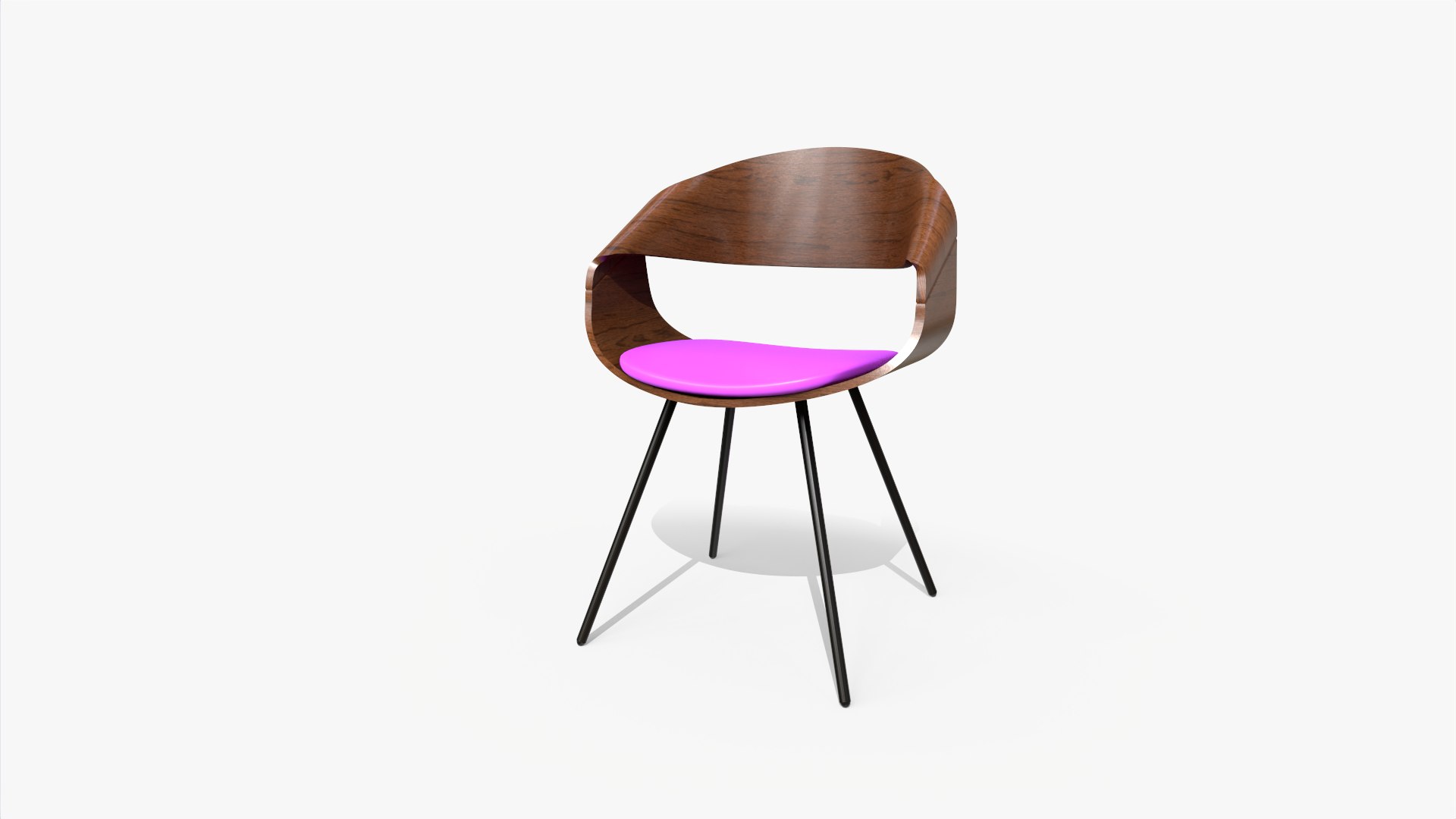 3D Modern Chair - Walnut Wood Model - TurboSquid 2230814