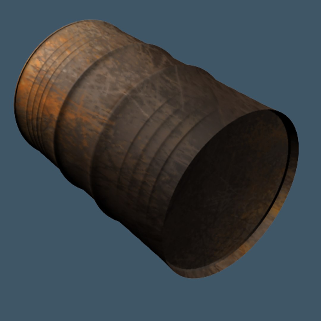 3d Model Metal Barrel