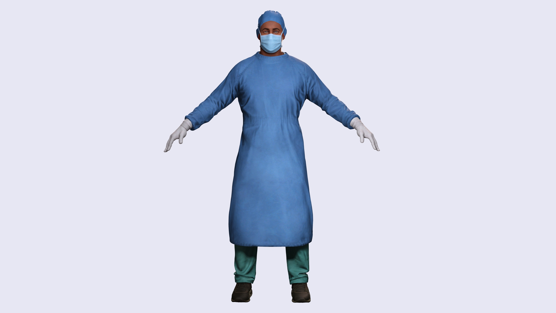 3D Surgeon In PPE 3D Model Rigged Game Ready - TurboSquid 2353037