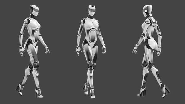 Female cyborg robot police officer 3D model - TurboSquid 1713802
