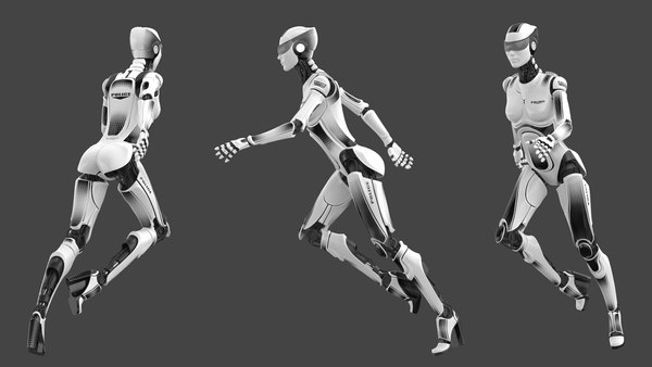 Female cyborg robot police officer 3D model - TurboSquid 1713802