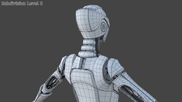 Female cyborg robot police officer 3D model - TurboSquid 1713802