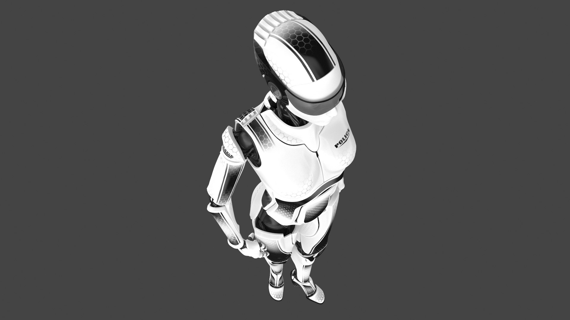 Female cyborg robot police officer 3D model - TurboSquid 1713802