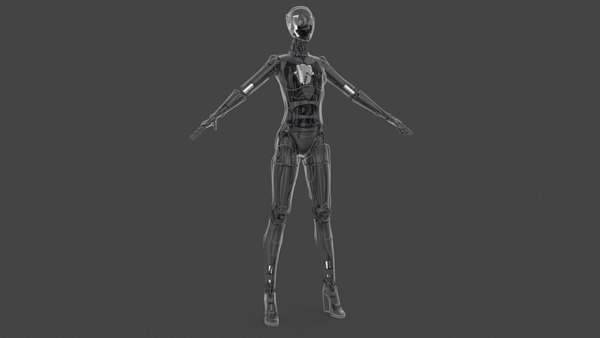 Female cyborg robot police officer 3D model - TurboSquid 1713802