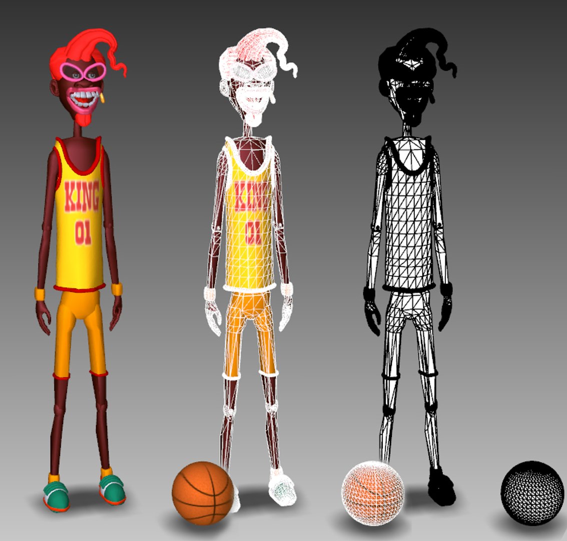 Cartoon Character Hugo 3d Model