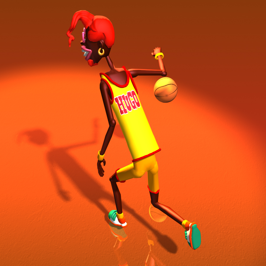 cartoon character hugo 3d model