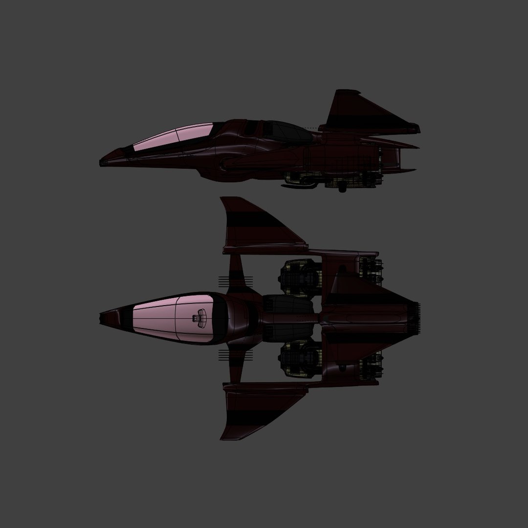 3d blend hyper spaceship