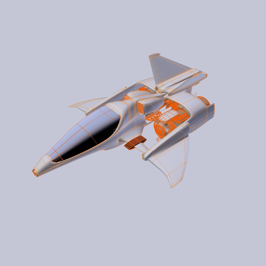 3d blend hyper spaceship