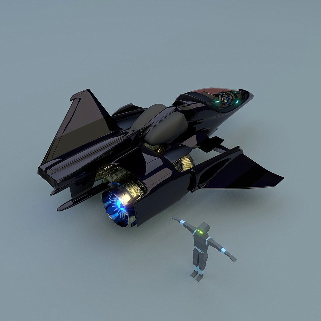 3d blend hyper spaceship