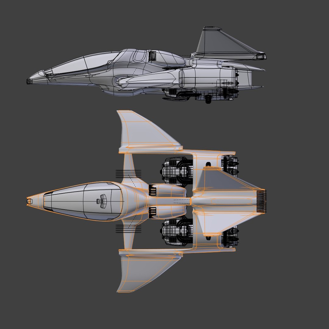 3d blend hyper spaceship