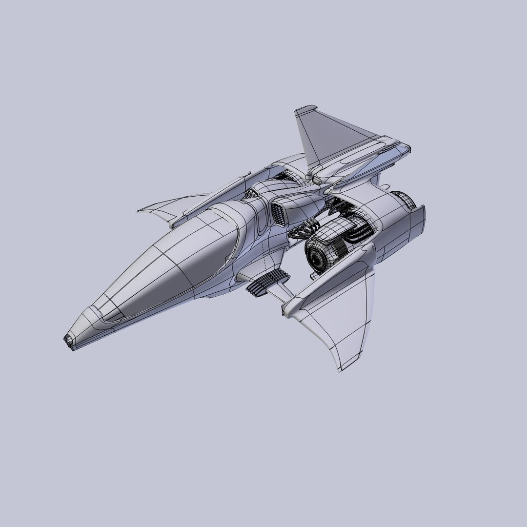 3d blend hyper spaceship