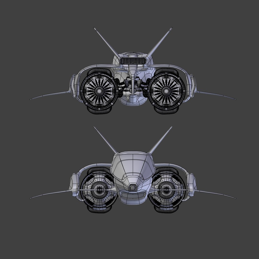 3d blend hyper spaceship