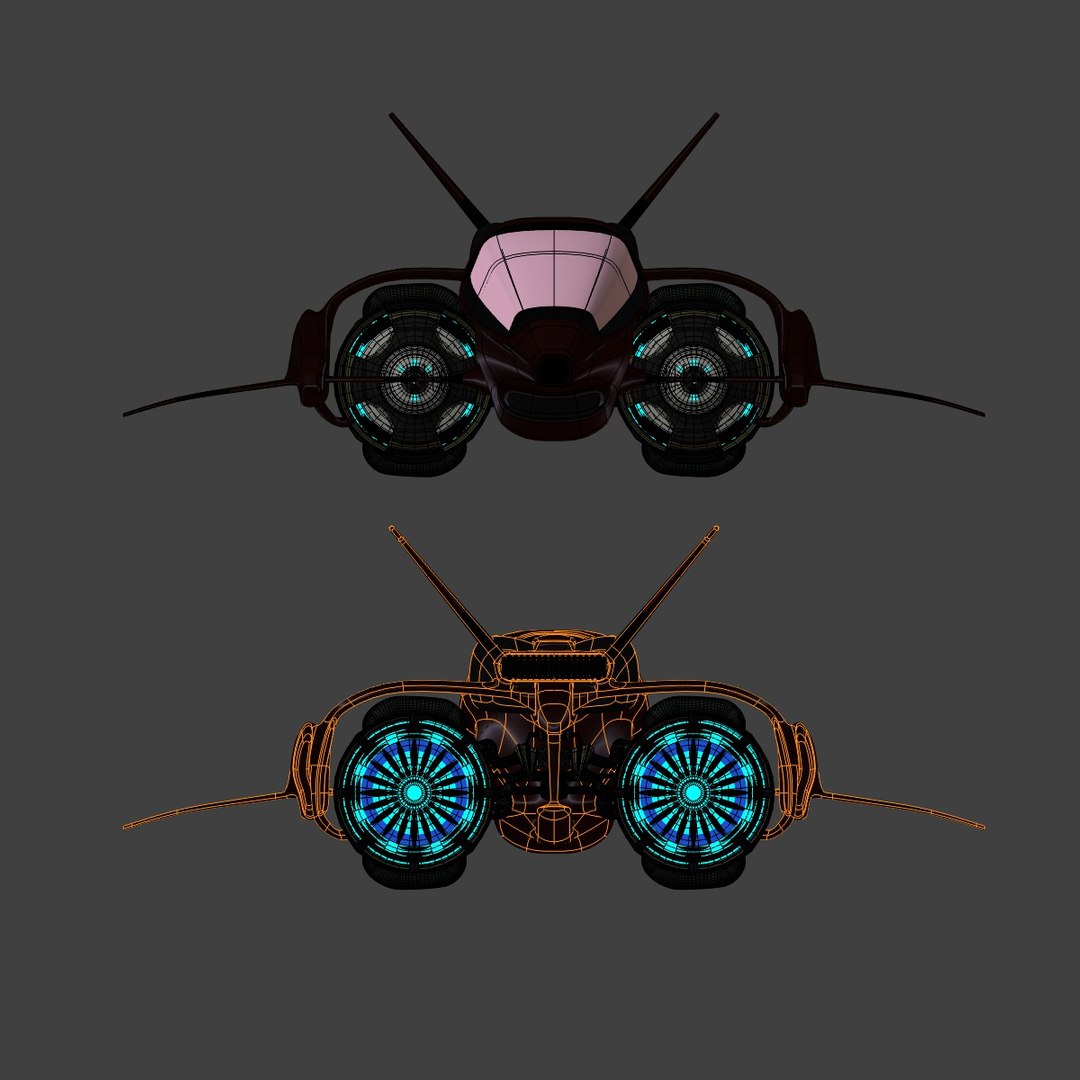 3d blend hyper spaceship
