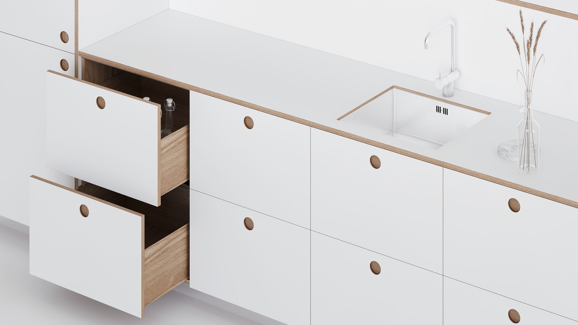 3D CPH Reform Basis Linoleum Kitchen Model - TurboSquid 2072144