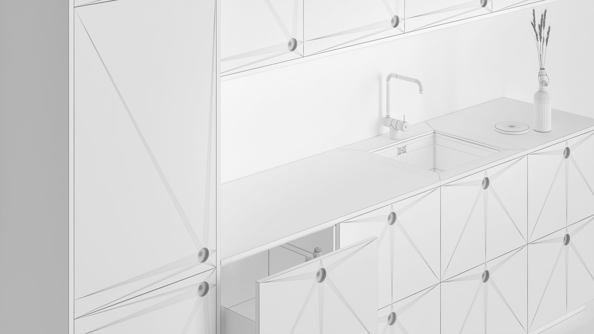 3D CPH Reform Basis Linoleum Kitchen Model - TurboSquid 2072144