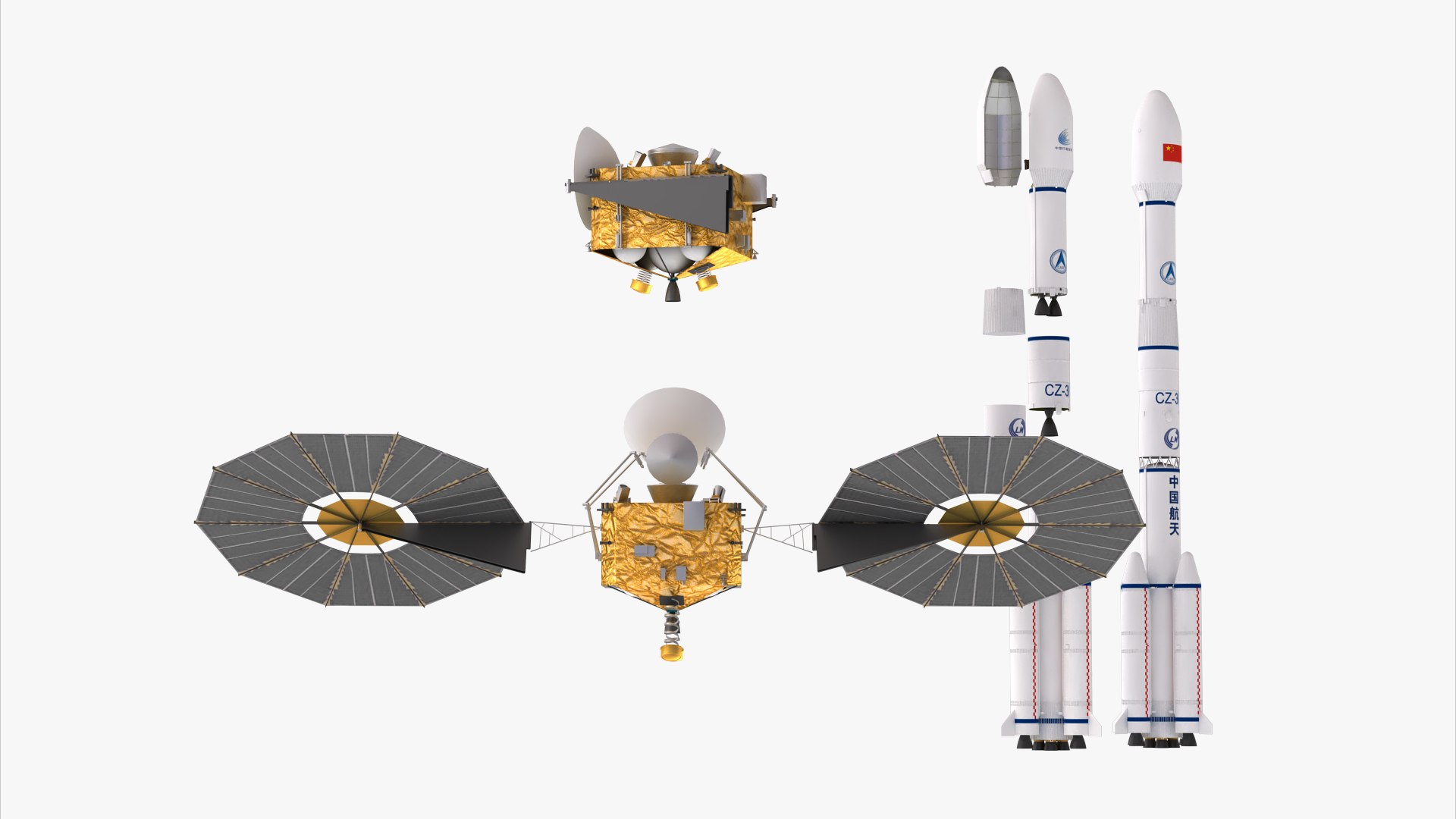 3D Model Tianwen-2 CZ-3B - TurboSquid 2369504