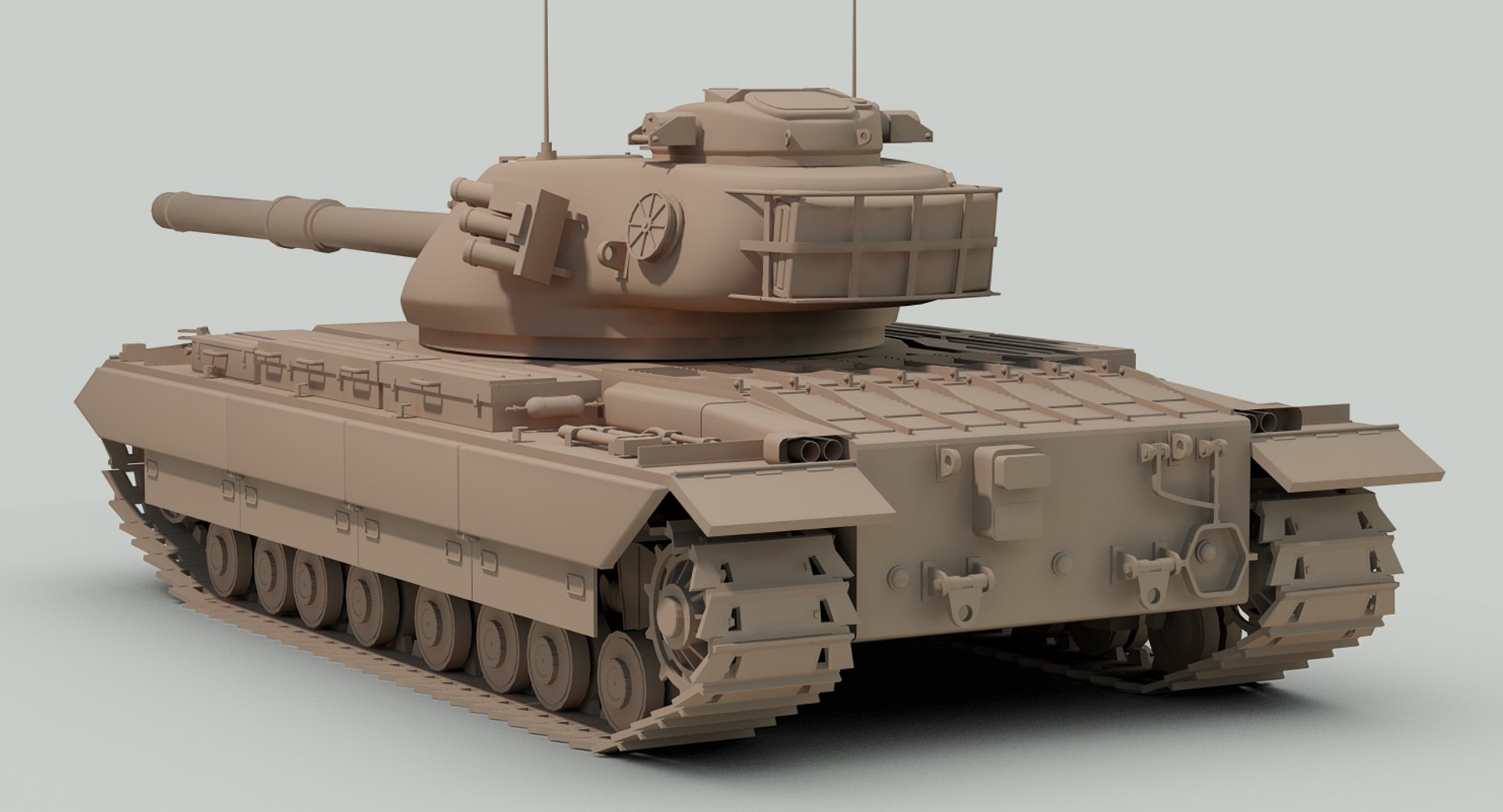 3d Post Conqueror Heavy Tank Model