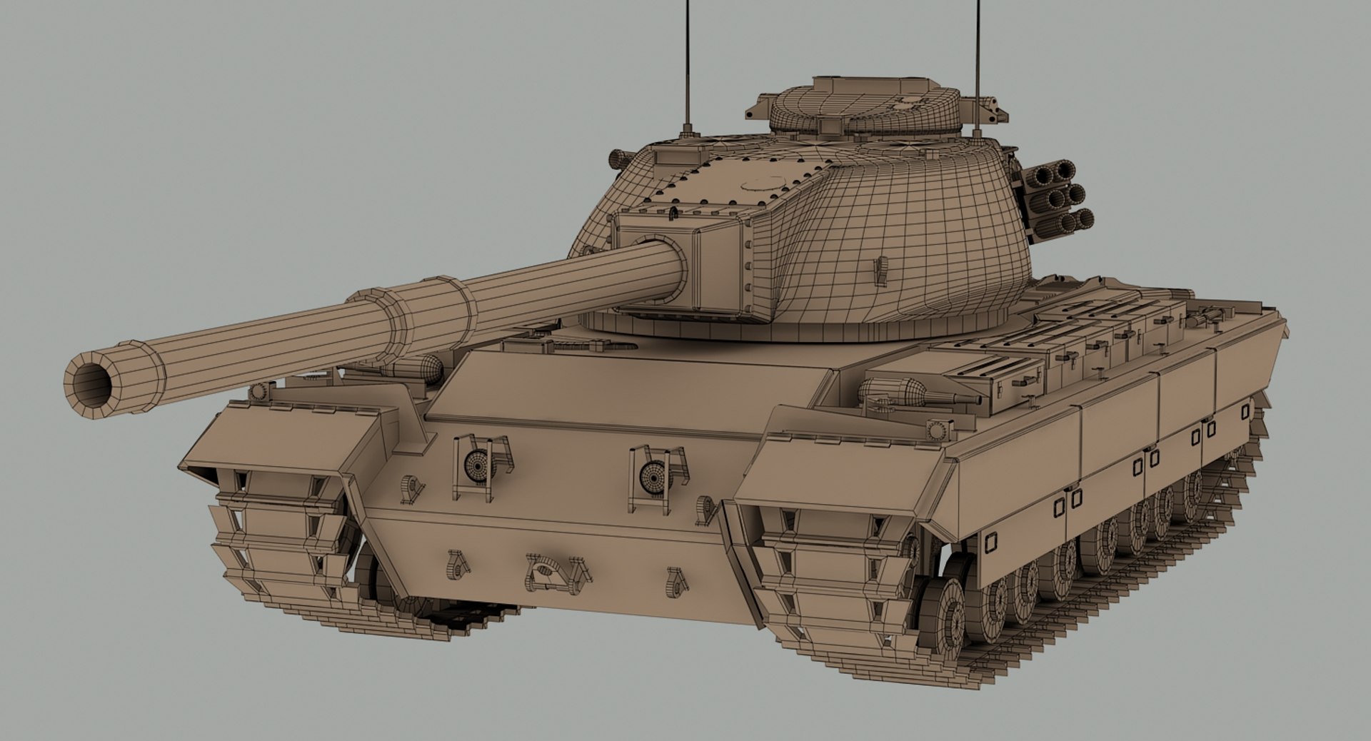 3d Post Conqueror Heavy Tank Model