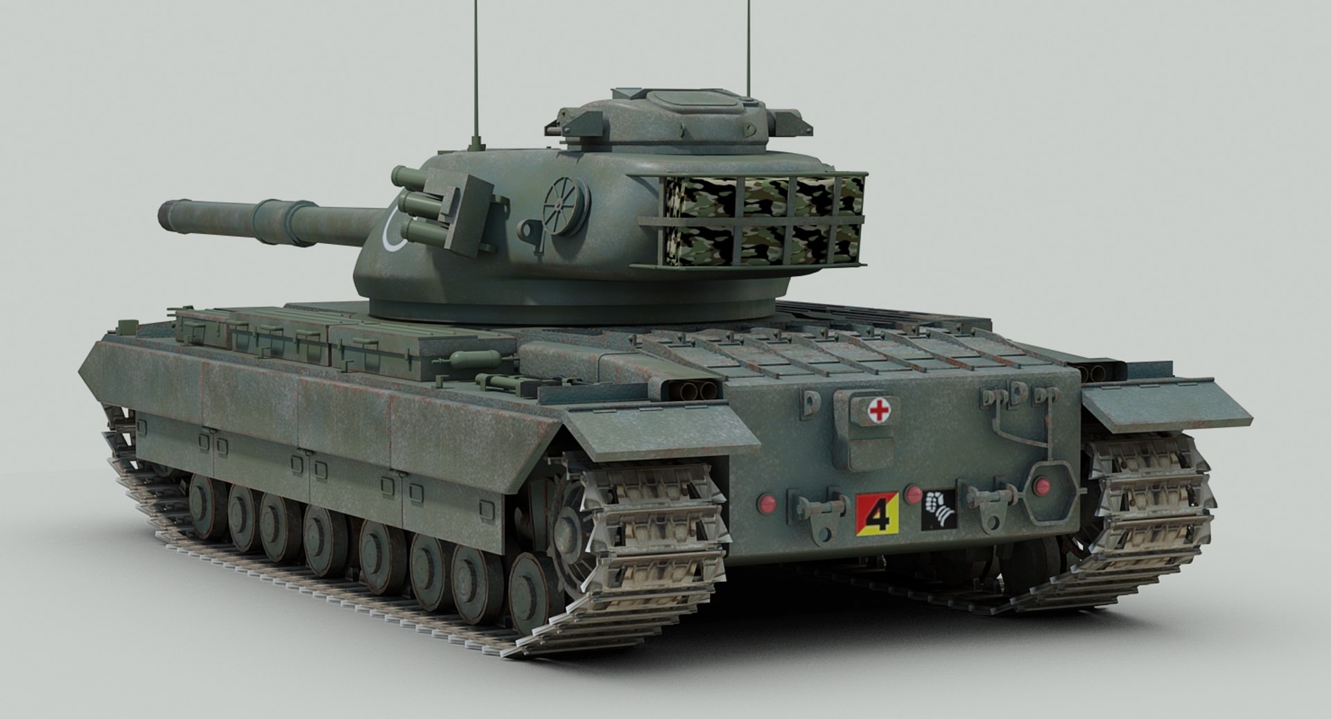 3d Post Conqueror Heavy Tank Model