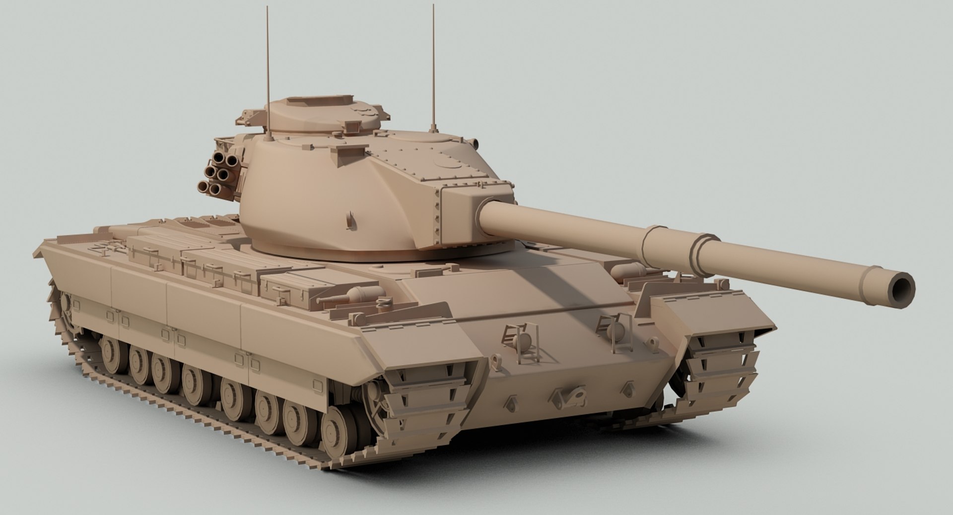 3d Post Conqueror Heavy Tank Model
