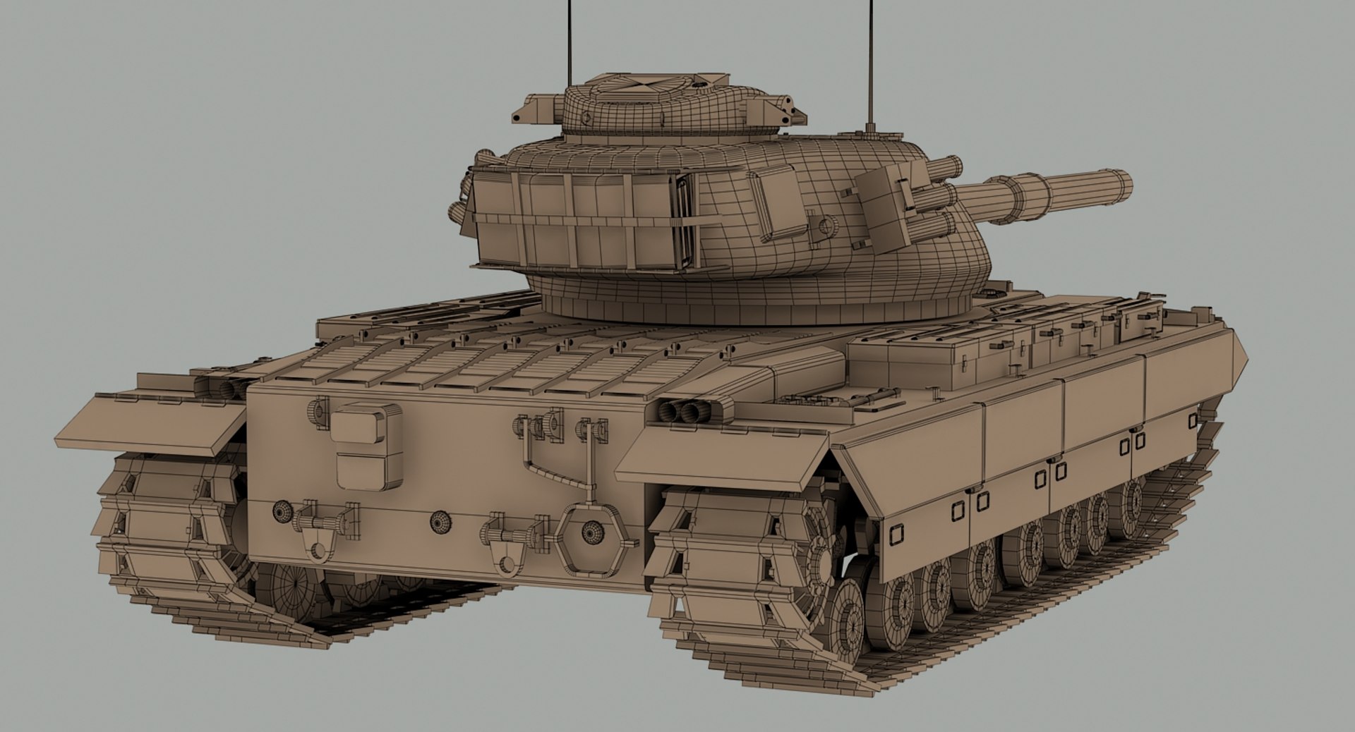 3d Post Conqueror Heavy Tank Model