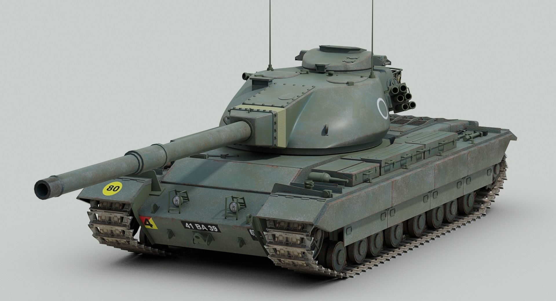 3d Post Conqueror Heavy Tank Model