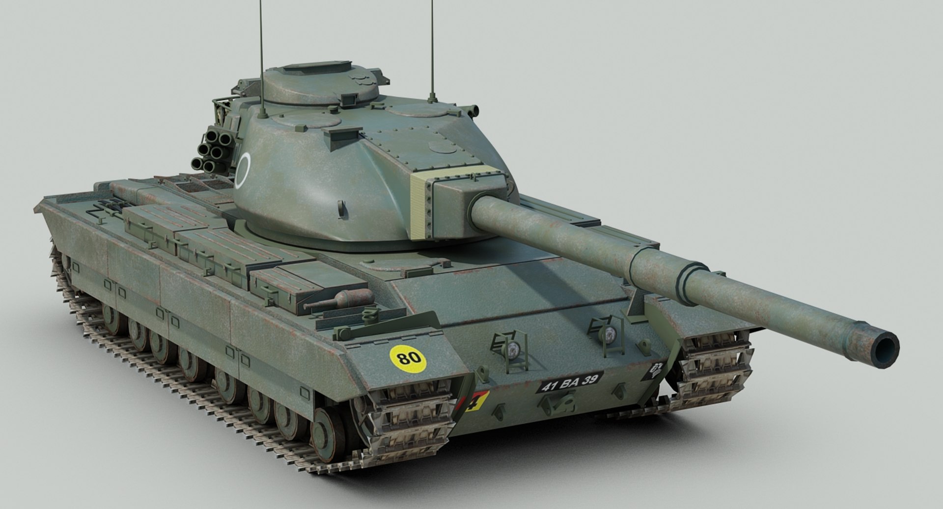 3d Post Conqueror Heavy Tank Model